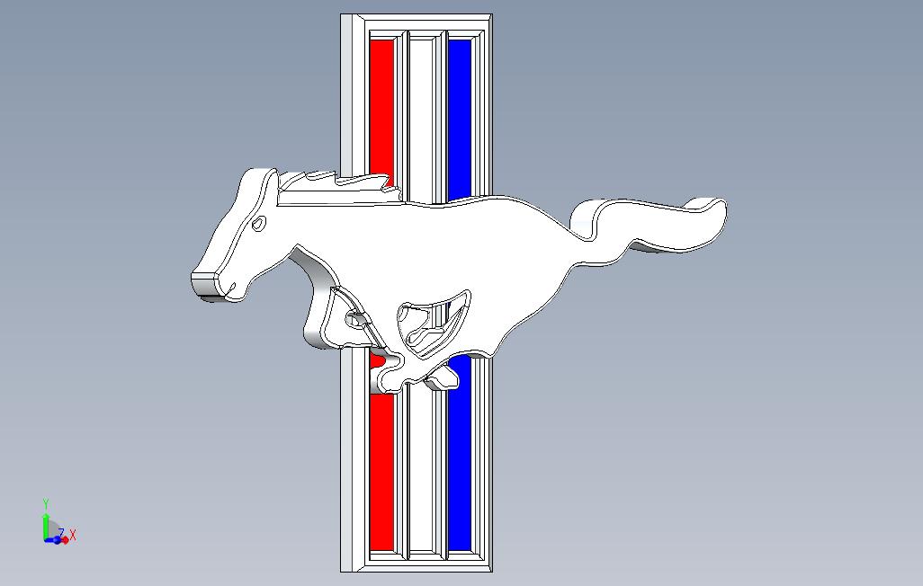 福特野马标志_SOLIDWORKS 2011_模型图纸免费下载 – 懒石网