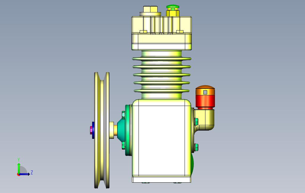 空气压缩机Compressor_SOLIDWORKS 2009_模型图纸免费下载 – 懒石网