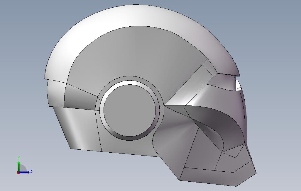 钢铁侠头盔solidworks 2012模型图纸免费下载 懒石网