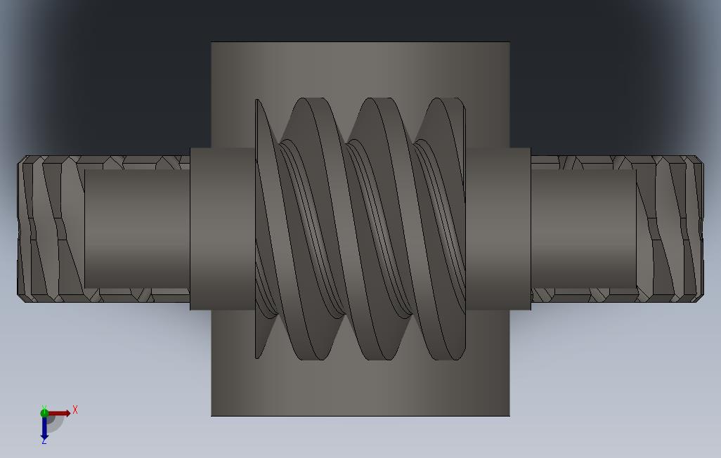 1蜗轮蜗杆 Solidworks 2012 模型图纸免费下载 懒石网