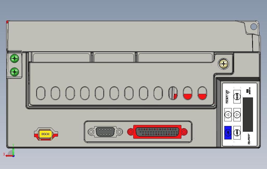 台达B2系列伺服驱动器3D模型（D尺寸）_IGES_模型图纸免费下载 – 懒石网
