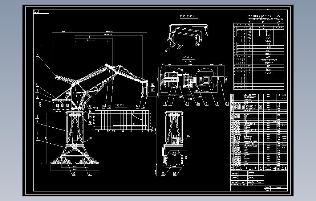 起重机图_AutoCAD_模型图纸免费下载 – 懒石网