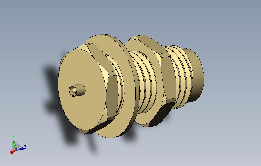Hiroseufl（mcb和ipexmhf）女性插孔到sma女性杰克散装射频适配器solidworks 2016模型图纸免费下载 懒石网