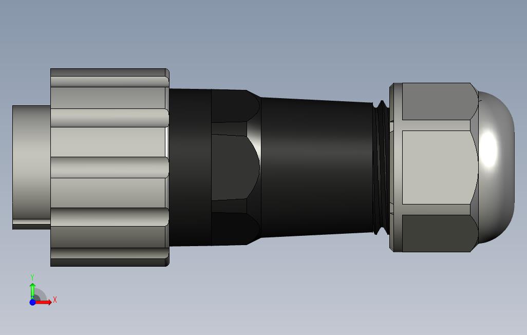SD16航空连接-3针-16mm_IGES_模型图纸免费下载 – 懒石网
