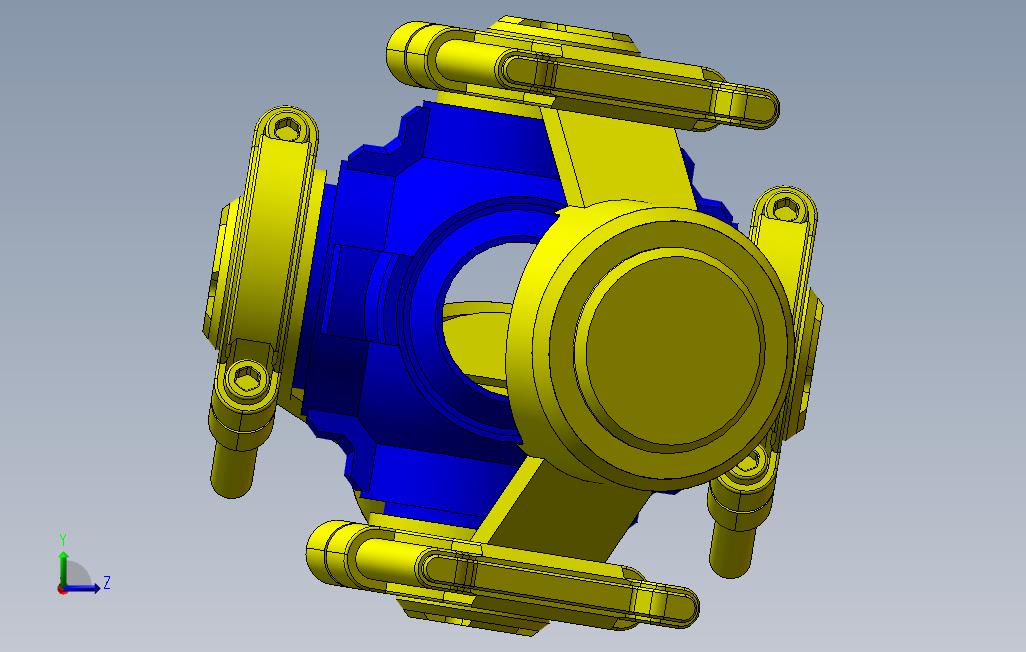 万向节联轴器机构模型3d图纸solidworks设计solidworks 2007模型图纸免费下载 懒石网