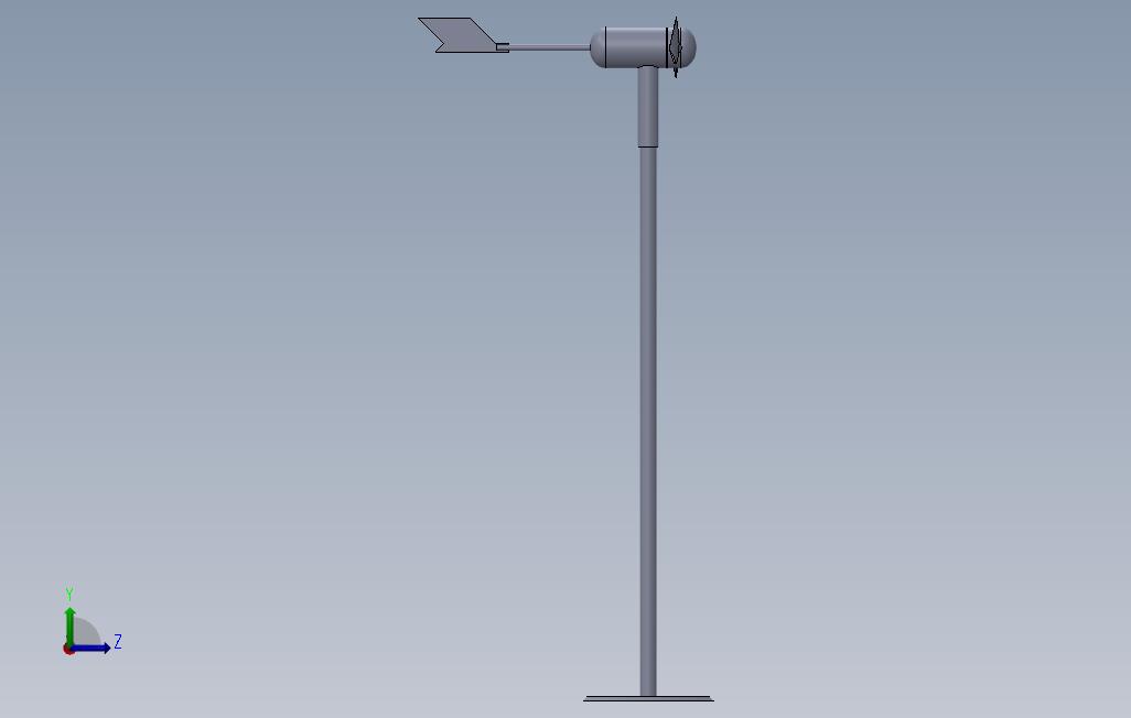 两个刀片式HAWT_SOLIDWORKS 2014_模型图纸免费下载 – 懒石网