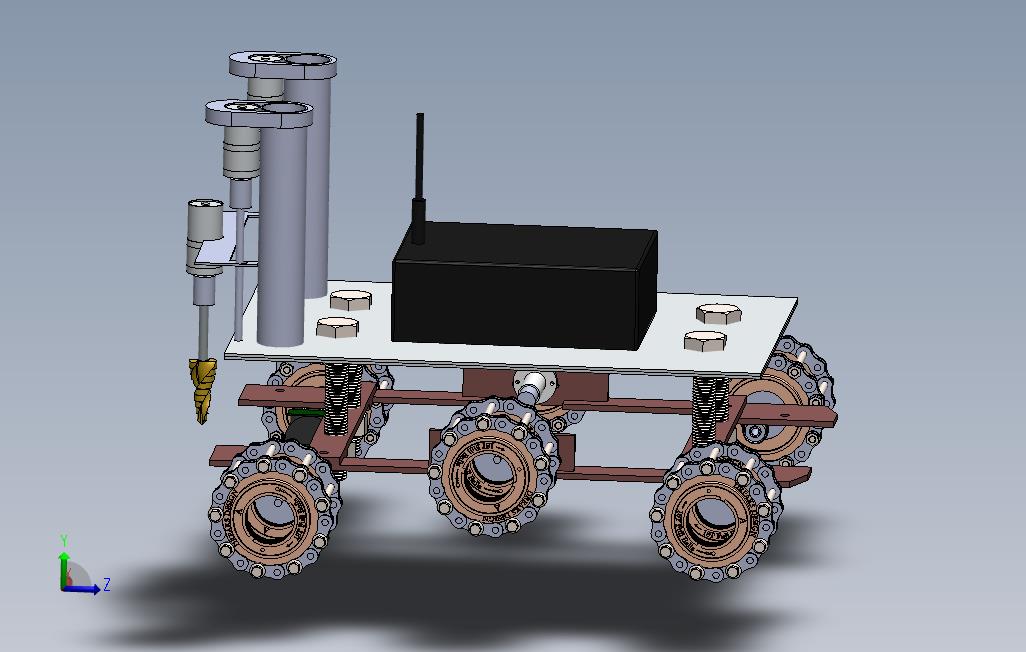 全地形机箱机器人solidworks 2017模型图纸免费下载 懒石网
