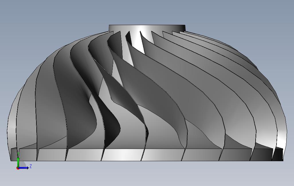 涡轮增压器刀片solidworks 2012模型图纸免费下载 懒石网
