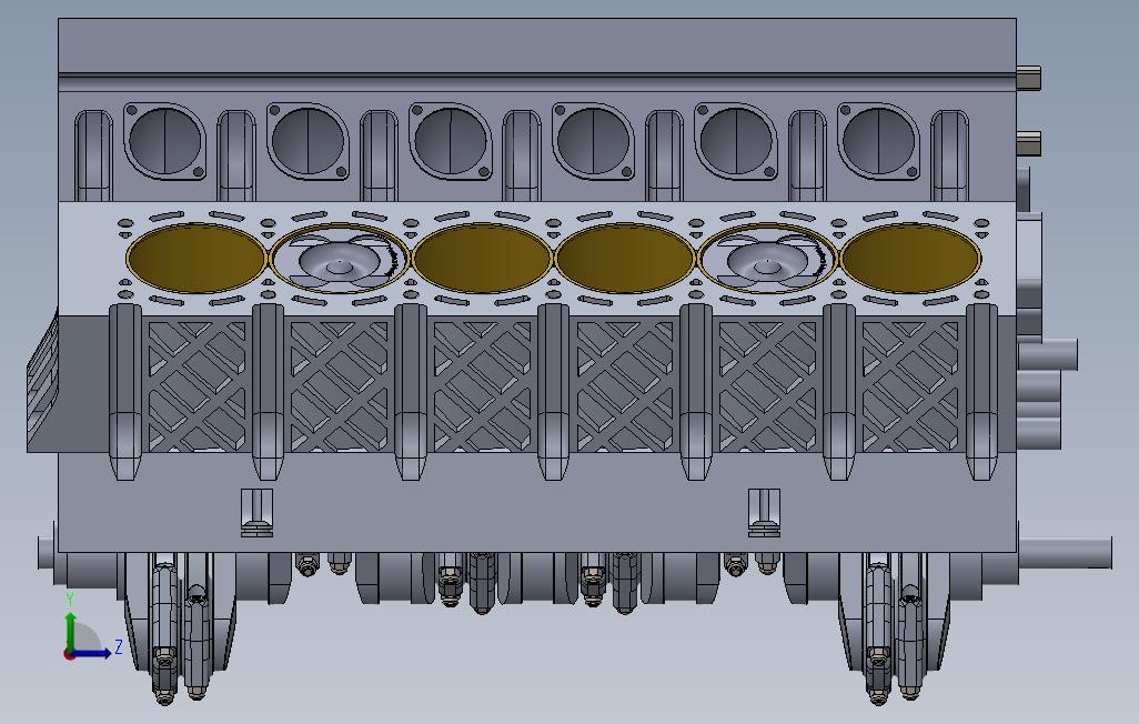 发动机组件（未完成）模型和两个简单的动画solidworks 2014模型图纸免费下载 懒石网