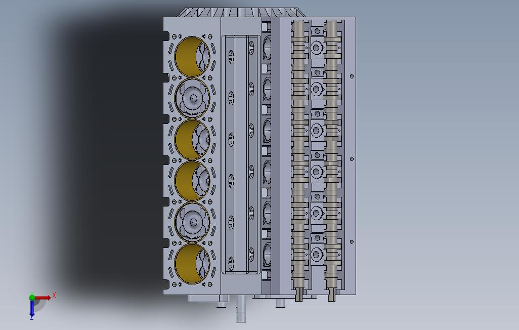 发动机组件（未完成）模型和两个简单的动画solidworks 2014模型图纸免费下载 懒石网