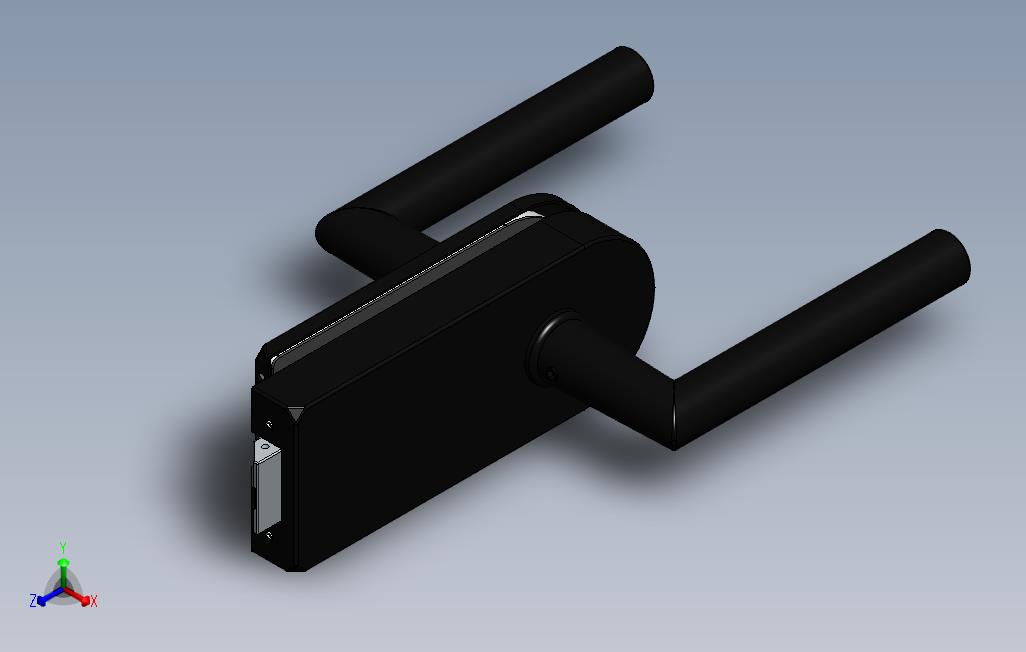 带把手的SISO玻璃门锁_SOLIDWORKS 2016_模型图纸免费下载 – 懒石网