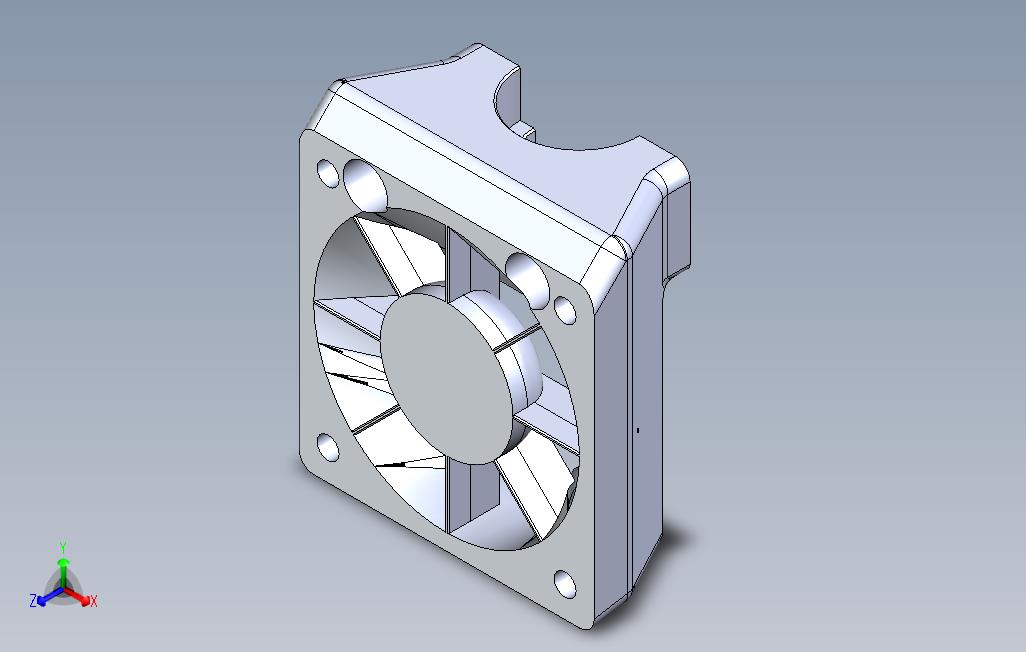 用于blvmgncube3d打印机的带导叶的蚊子热端风扇导管step模型图纸免费下载 懒石网