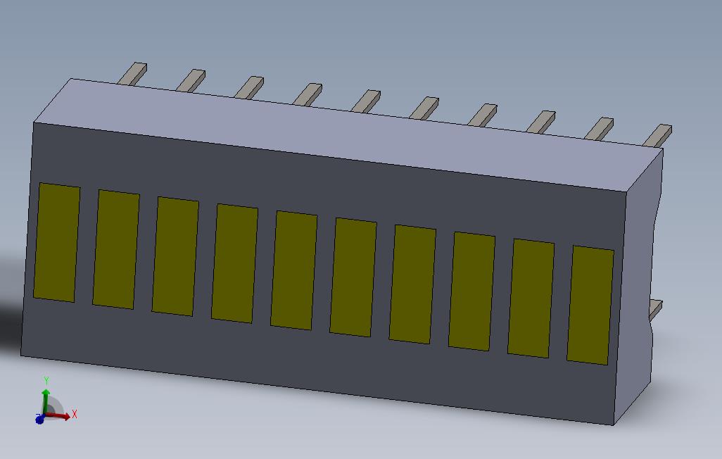 1段条形图LED阵列_SOLIDWORKS 2016_模型图纸免费下载 – 懒石网