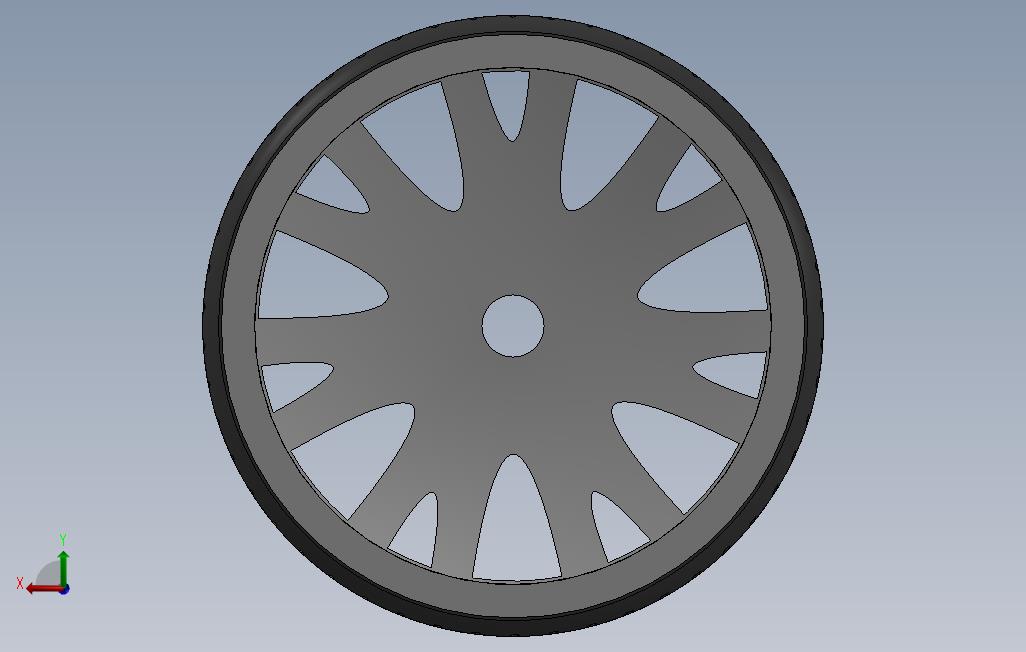 带轮辋轮胎solidworks 2014模型图纸免费下载 懒石网