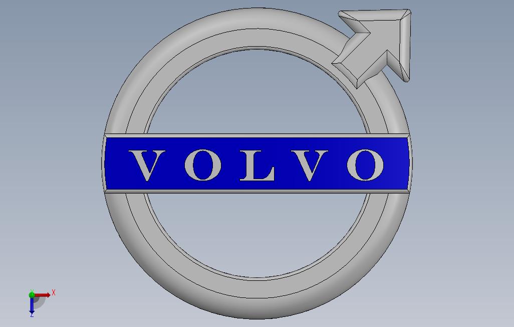 沃尔沃标志_SOLIDWORKS 2015_模型图纸免费下载 – 懒石网