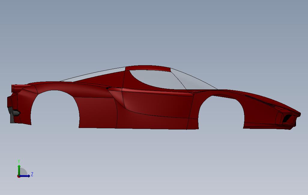 法拉利恩佐。 Solidworks 2013 模型图纸免费下载 懒石网