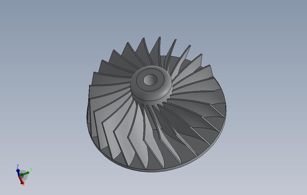 涡轮增压器叶轮solidworks 2017模型图纸免费下载 懒石网