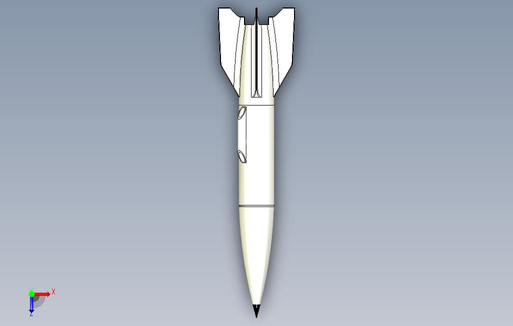 V 2型火箭，164比例，用于埃斯特斯小型发动机step模型图纸免费下载 懒石网