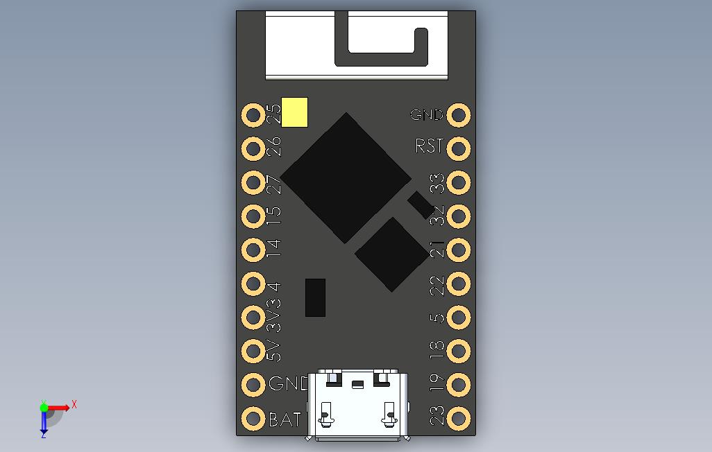 TinyPICO-ESP32（无头销）_STEP_模型图纸免费下载 – 懒石网