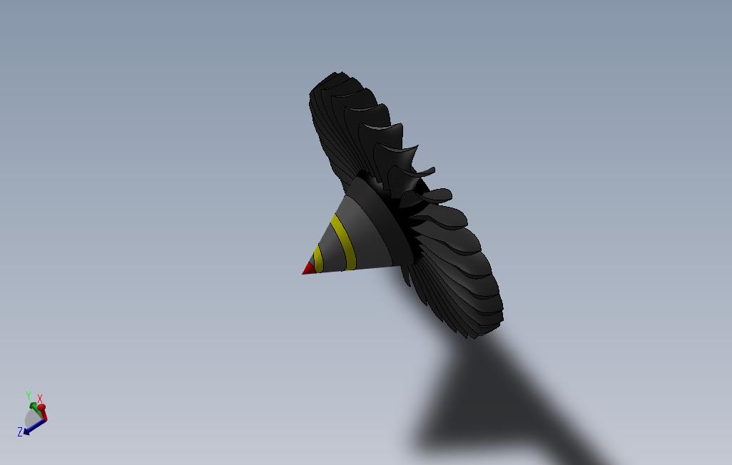 喷气发动机涡轮风扇solidworks 2013模型图纸免费下载 懒石网