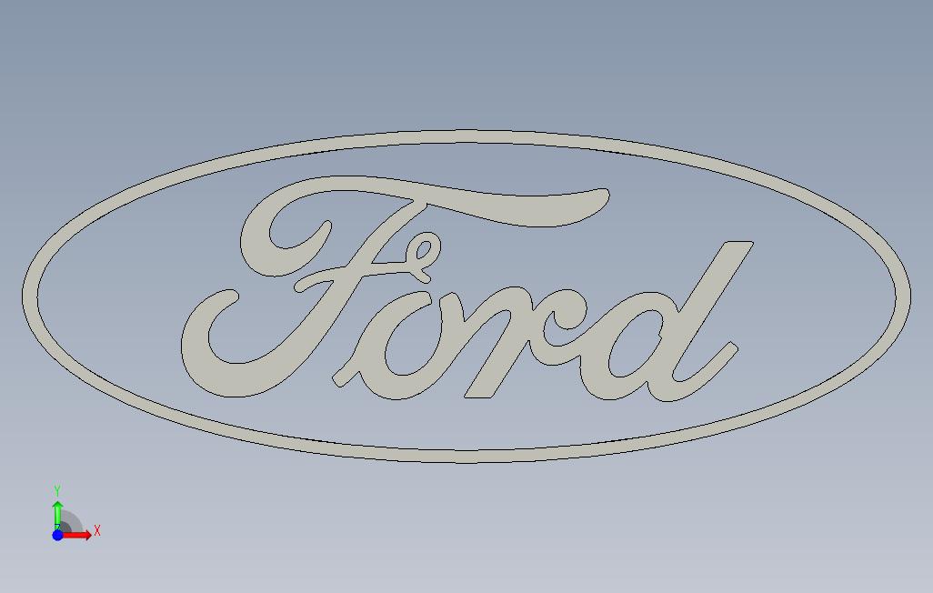 福特标志_STEP_模型图纸免费下载 – 懒石网