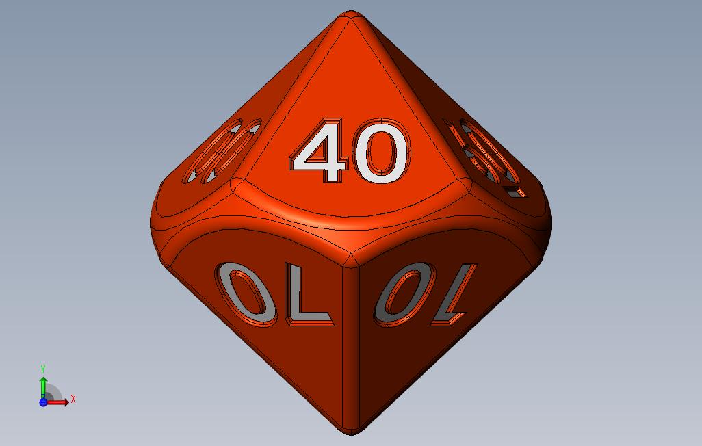 1面DnD骰子d1带数十（STL和SLDPRT）_SOLIDWORKS 2016_模型图纸免费下载 – 懒石网