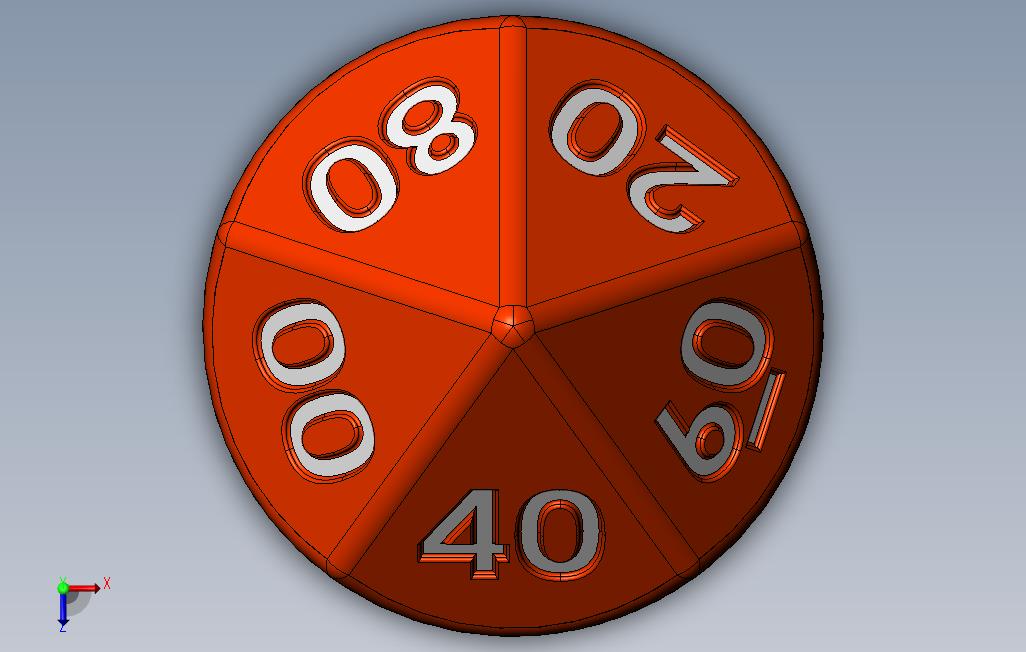 1面DnD骰子d1带数十（STL和SLDPRT）_SOLIDWORKS 2016_模型图纸免费下载 – 懒石网