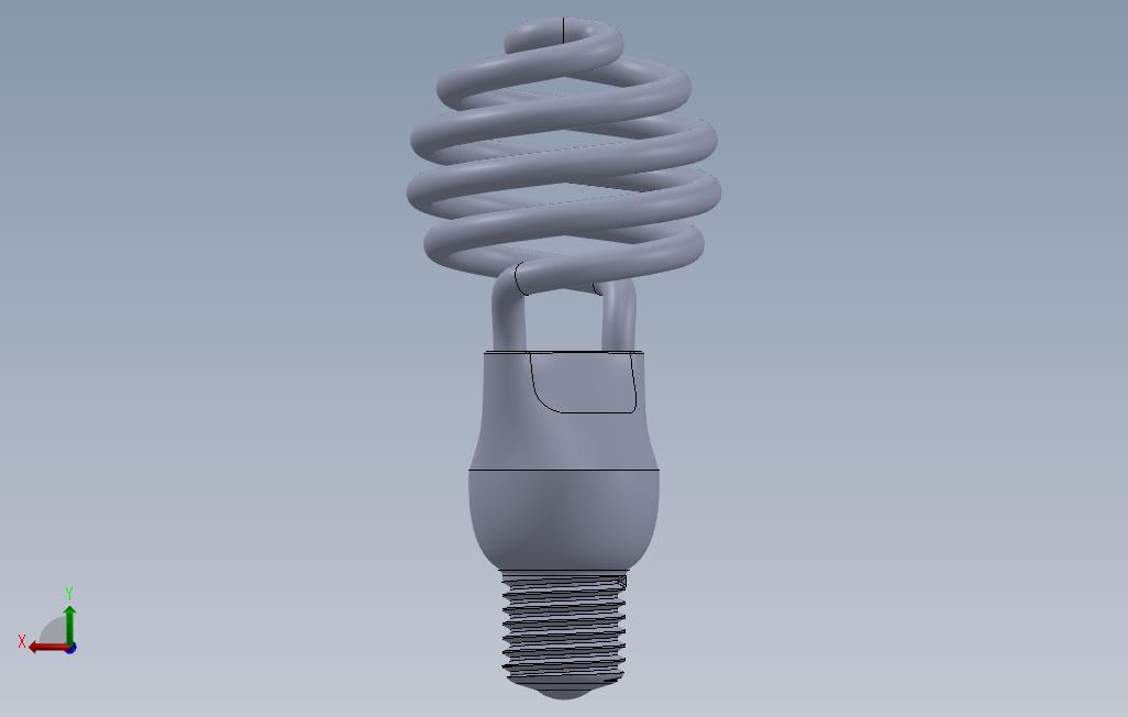 14-螺旋CFL灯泡_SOLIDWORKS 2018_模型图纸免费下载 – 懒石网