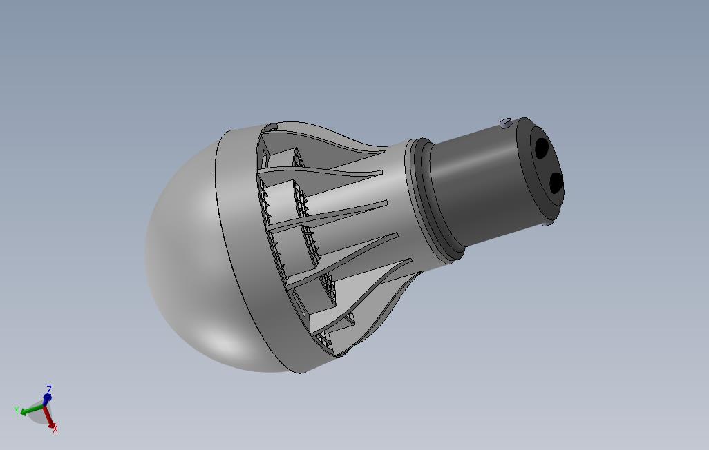 5瓦led灯泡solidworks 2012模型图纸免费下载 懒石网