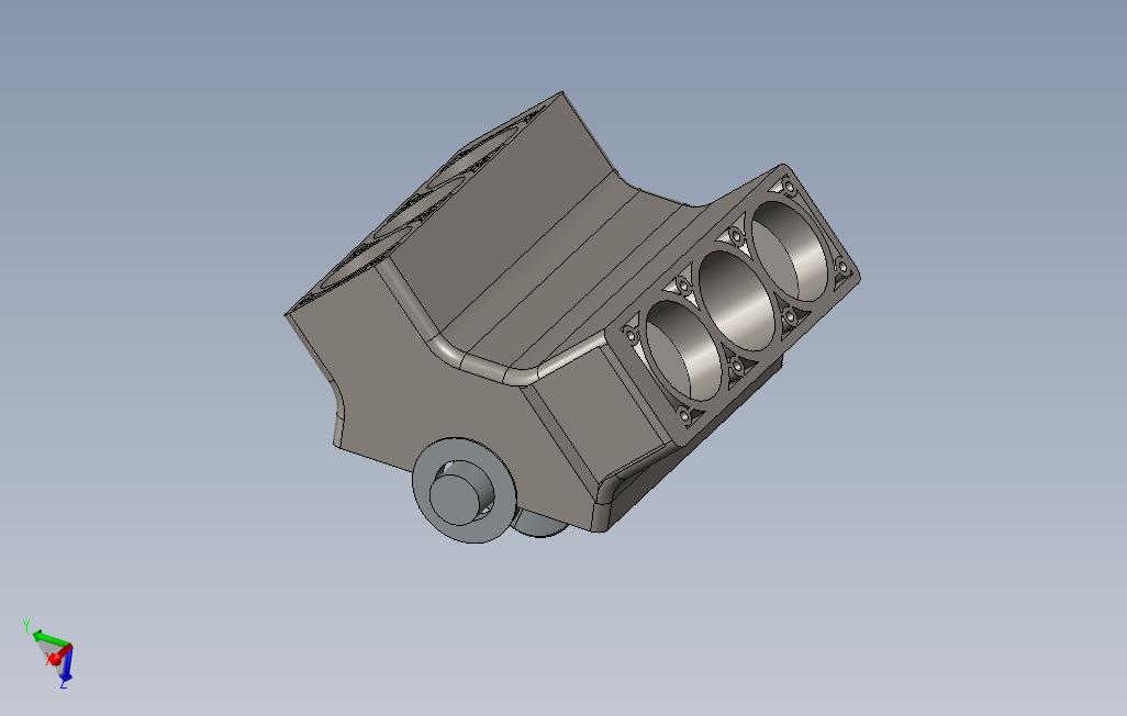 6带活塞的气缸体 Solidworks 2015 模型图纸免费下载 懒石网