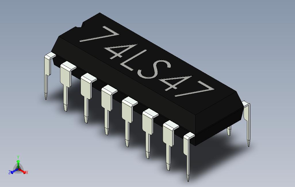 74LS47_STEP_模型图纸免费下载 – 懒石网