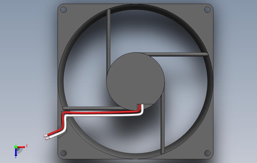 8X8X25mm电脑风扇_SOLIDWORKS 2011_模型图纸免费下载 – 懒石网