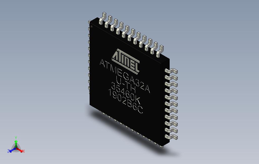 ATMEGA32A型_STEP_模型图纸免费下载 – 懒石网