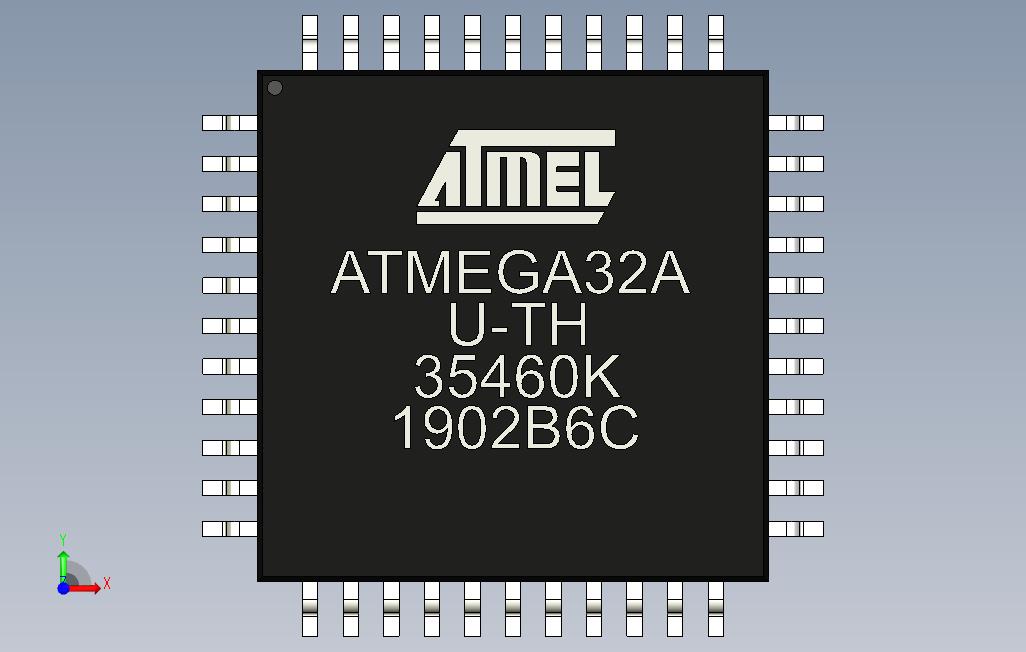 ATMEGA32A型_STEP_模型图纸免费下载 – 懒石网