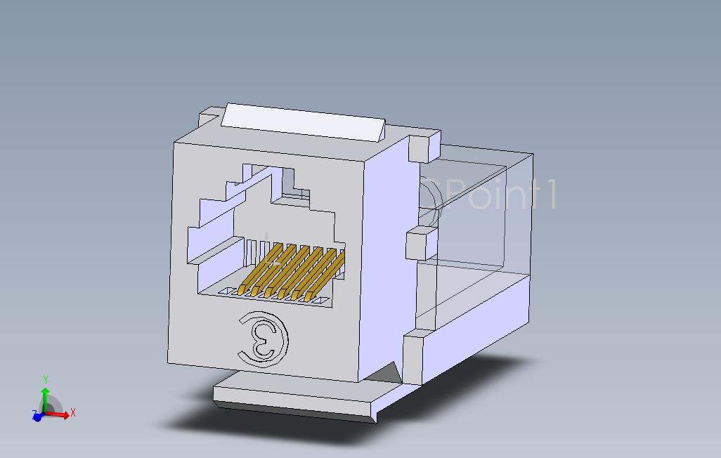Cat3idc梯形插孔solidworks 2011模型图纸免费下载 懒石网