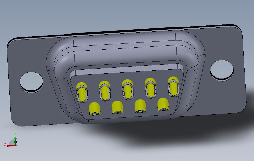 DB9女性_SOLIDWORKS 2014_模型图纸免费下载 – 懒石网