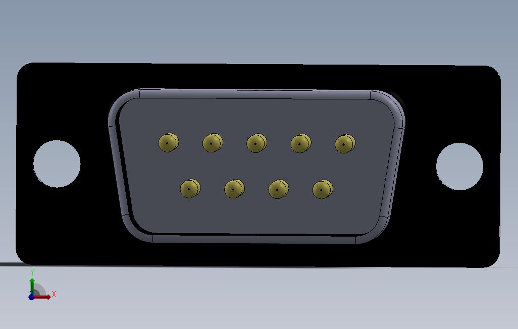 DB9连接器公_SOLIDWORKS 2014_模型图纸免费下载 – 懒石网