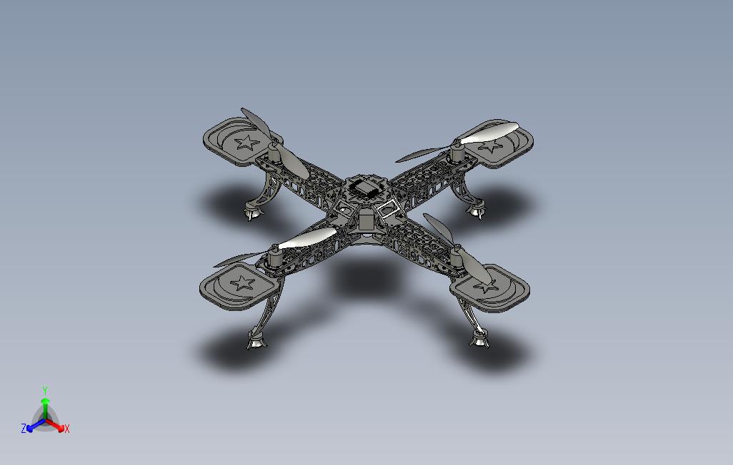 Drone设计 四轴飞行器step模型图纸免费下载 懒石网