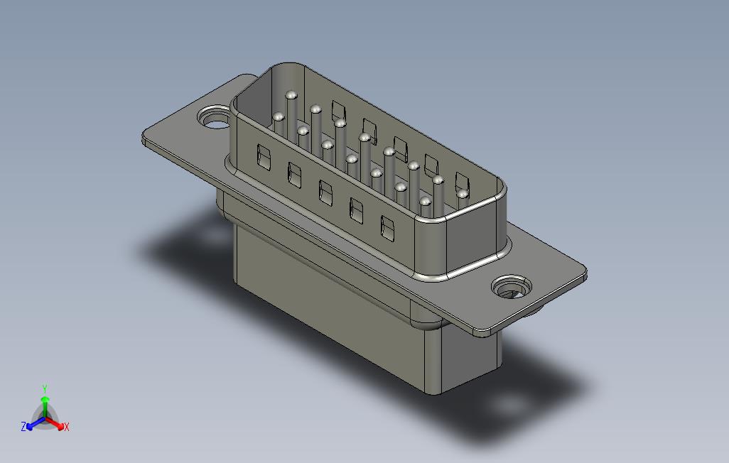 DSUB-15P（（男子）_STEP_模型图纸免费下载 – 懒石网