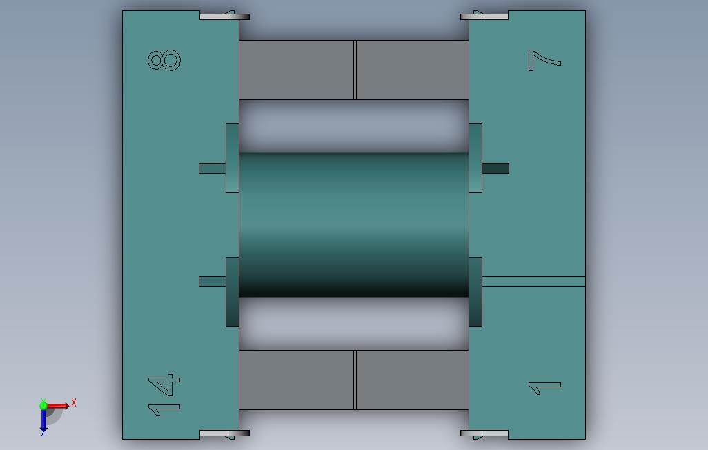ETD34变压器组件_SOLIDWORKS 2011_模型图纸免费下载 – 懒石网