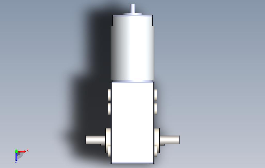 Gw6dc12v24v尾轴，用于编码器蠕虫齿轮电机电动发动机低转速高扭矩双轴自锁机器人solidworks 2016模型图纸免费下载 懒石网