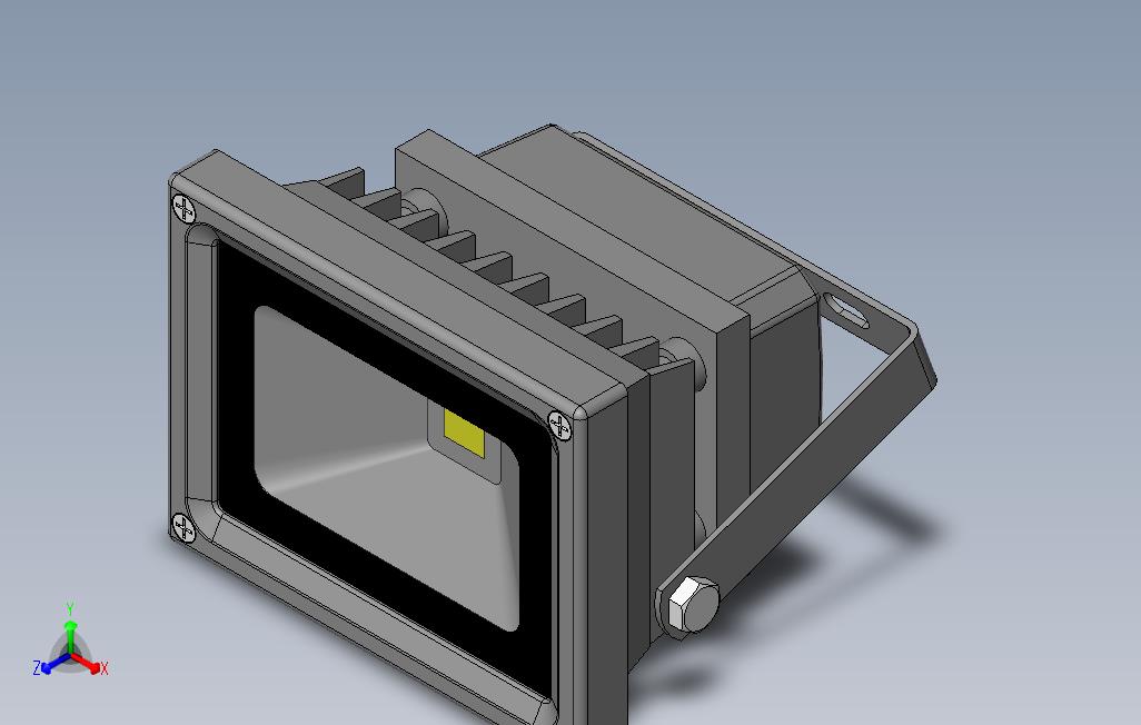 LED聚光灯_SOLIDWORKS 2012_模型图纸免费下载 – 懒石网