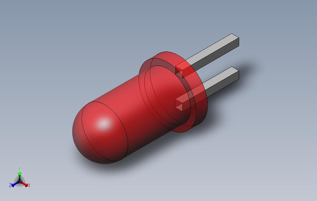 LED红色5mm_SOLIDWORKS 2010_模型图纸免费下载 – 懒石网