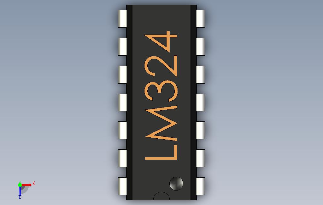 LM324工作放大器_STEP_模型图纸免费下载 – 懒石网