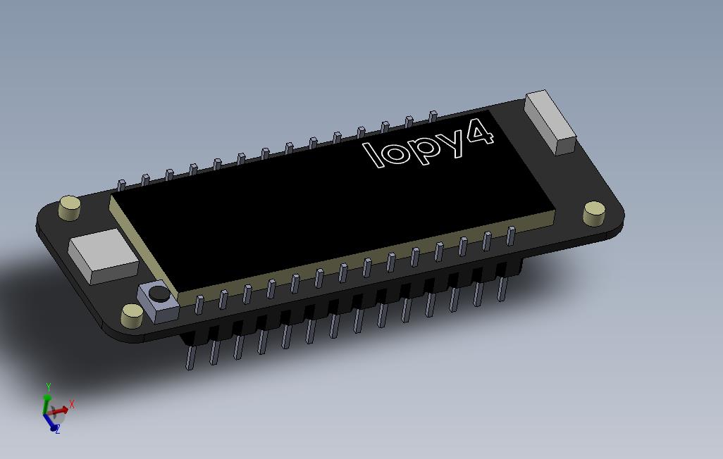 LoPy4板_SOLIDWORKS 2018_模型图纸免费下载 – 懒石网
