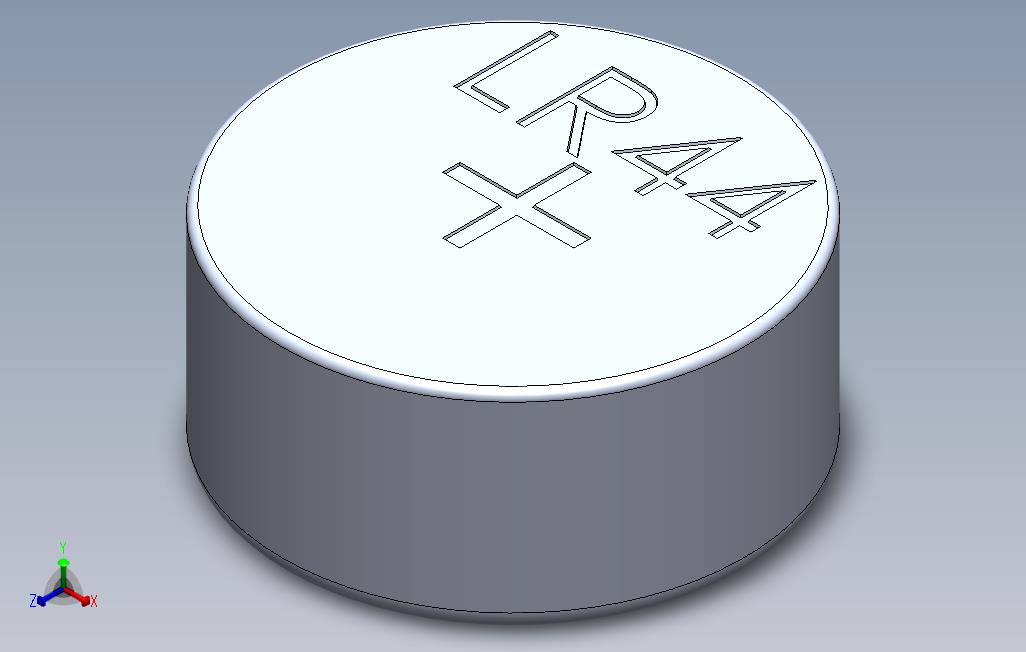Lr44币形电池solidworks 2012模型图纸免费下载 懒石网