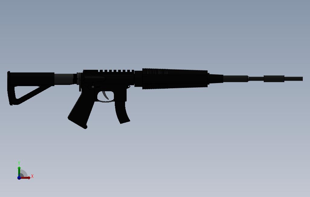 M15步枪_SOLIDWORKS 2013_模型图纸免费下载 – 懒石网