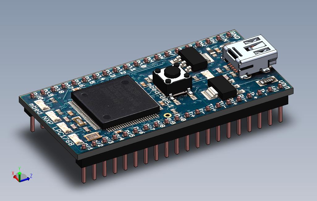 mbed恩智浦LPC1768_SOLIDWORKS 2013_模型图纸免费下载 – 懒石网