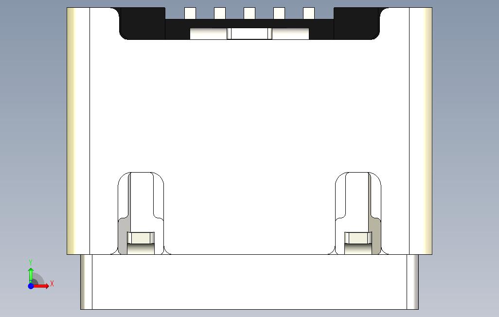 Microusbpcb连接器直角插座step模型图纸免费下载 懒石网