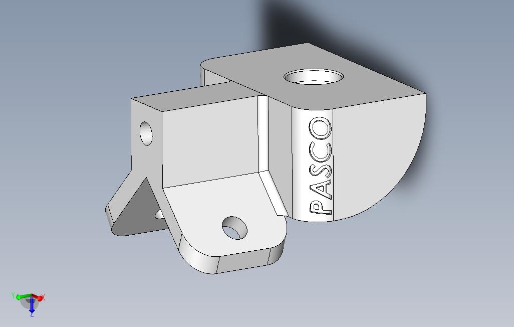 PASCO运动传感器空气轨道支架_SOLIDWORKS 2016_模型图纸免费下载 – 懒石网